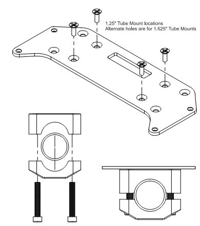 Haltech Nexus R5 Mount - Tube Mount Kit (1.25") | HT-039060