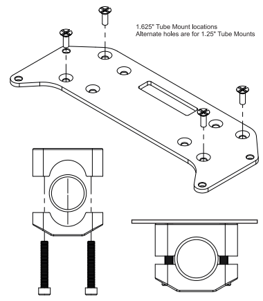 Haltech Nexus R5 Tube Mount Kit (1.625") | HT-039061
