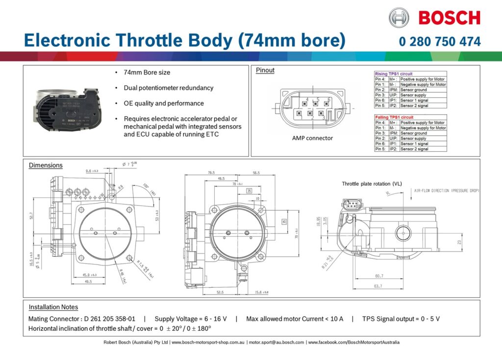 Bosch Electronic Throttle Body 74mm | Drive By Wire